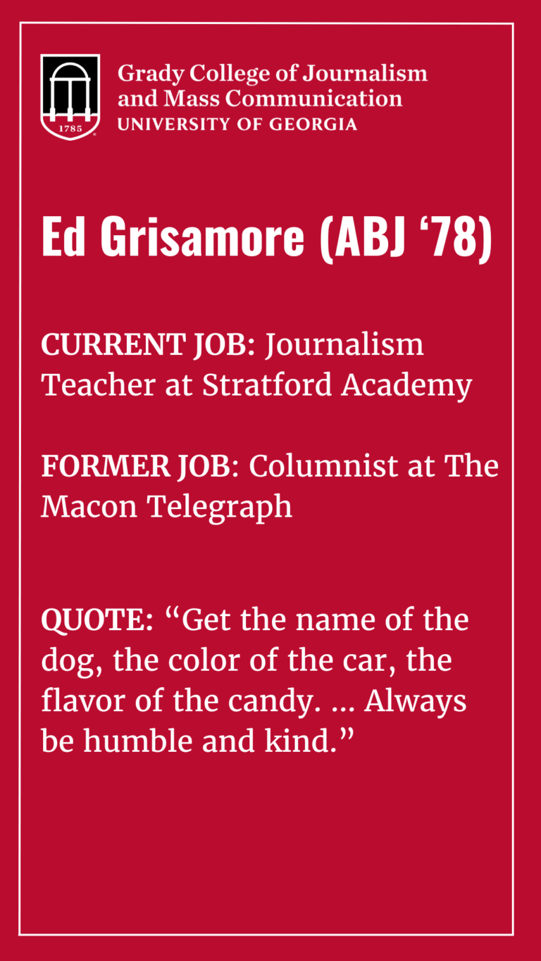 Fellowship Profile: Ed Grisamore (ABJ ’78) - Grady